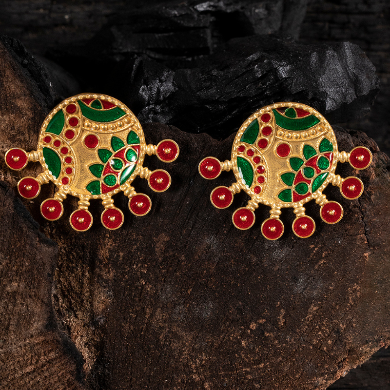 Red Green Circular Studs Red Green Circular Studs